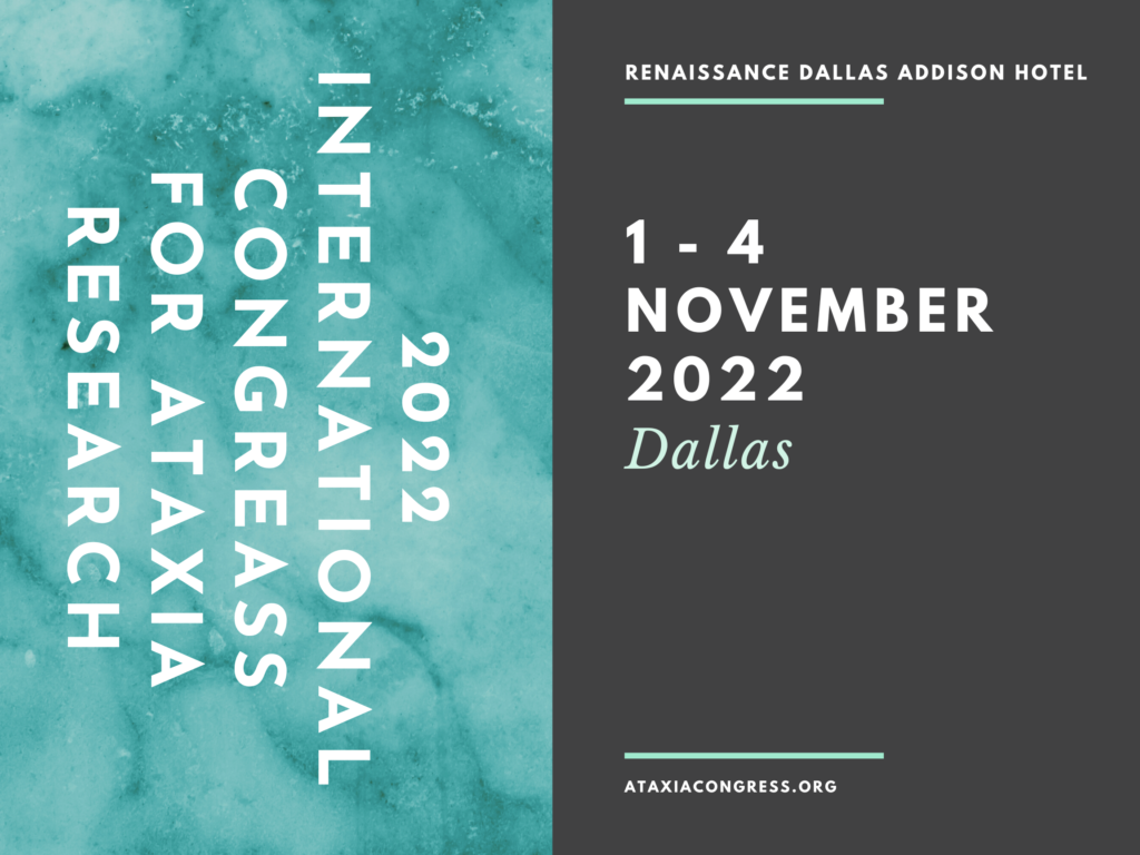 International Congress for Ataxia Research: November 1 - 4, 2022 - Redenlab International Congress for Ataxia Research: November 1 - 4, 2022 - Redenlab