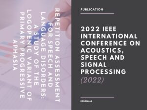 Repetition assessment for speech and language disorders: A study of the ...